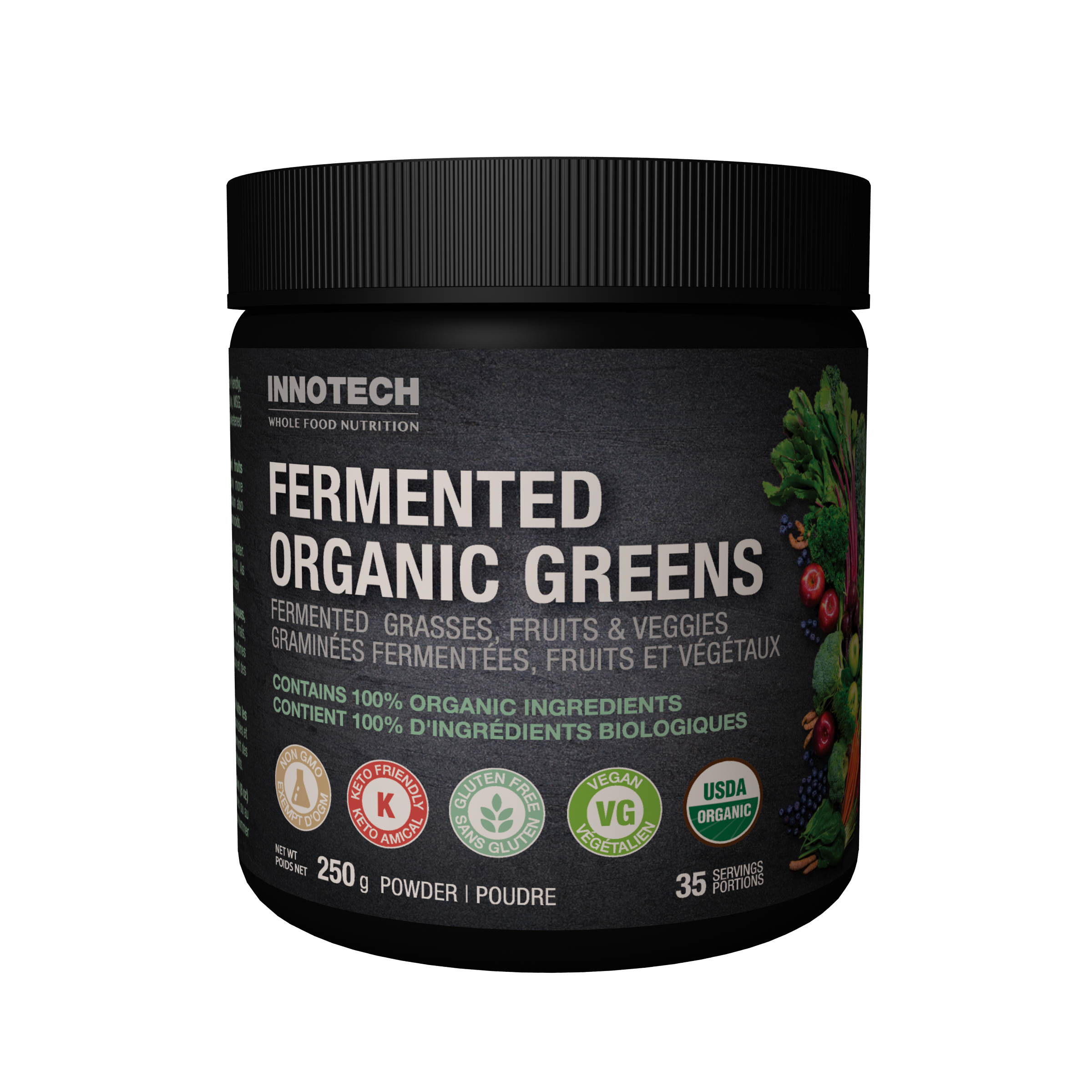 Fermented Organic Greens 250 gr Mixed Berry | Innotech Nutrition Solutions