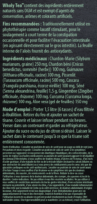 Wholy Tea Detox and Cleanse 30 Day Supply | Innotech Nutrition Solutions