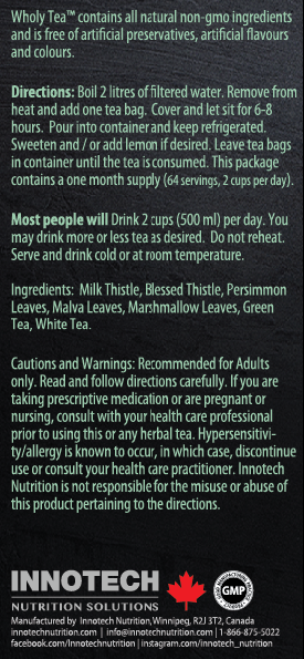 Wholy Tea Original 30 Day Supply | Innotech Nutrition Solutions